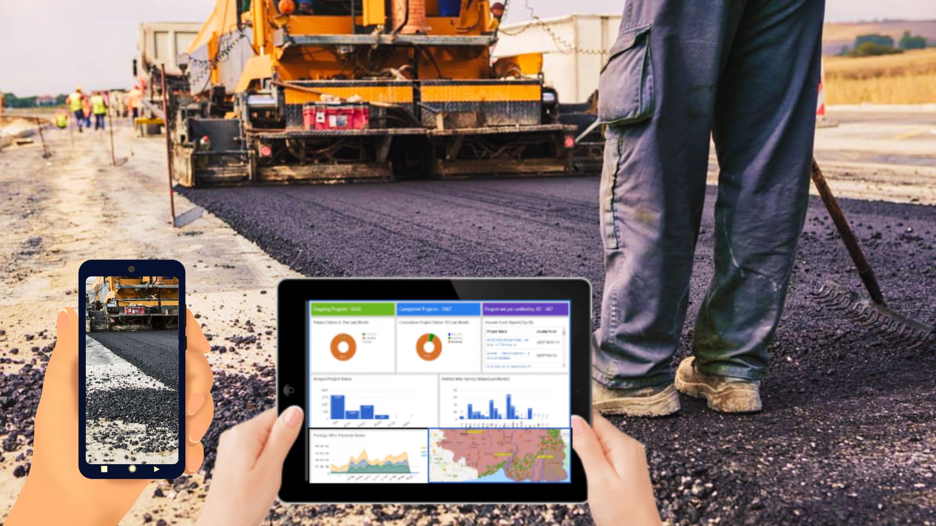 Road Construction Management with Technology for Project Management
